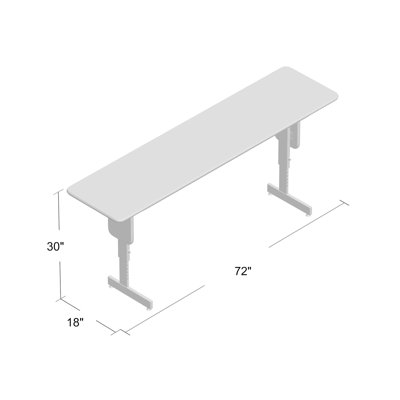Correll, Inc. Rectangular Adjustable Folding Table | Wayfair